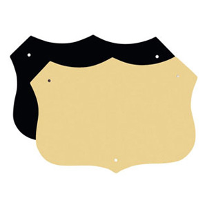 shield plate gold aluminum – PDUCAT – Champion Trophy Products